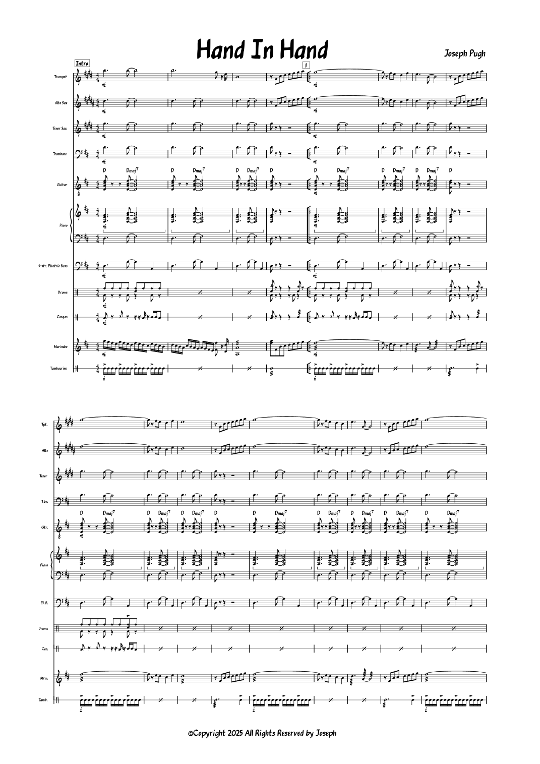 Hand In Hand 2nd Movement from Joseph's "Rock Opera" by Various Sheet ...