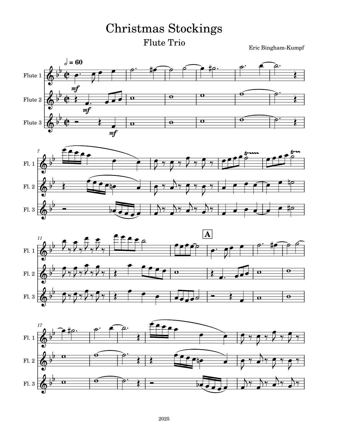 Christmas Stockings by Eric Bingham-Kumpf Sheet Music for Woodwind ...