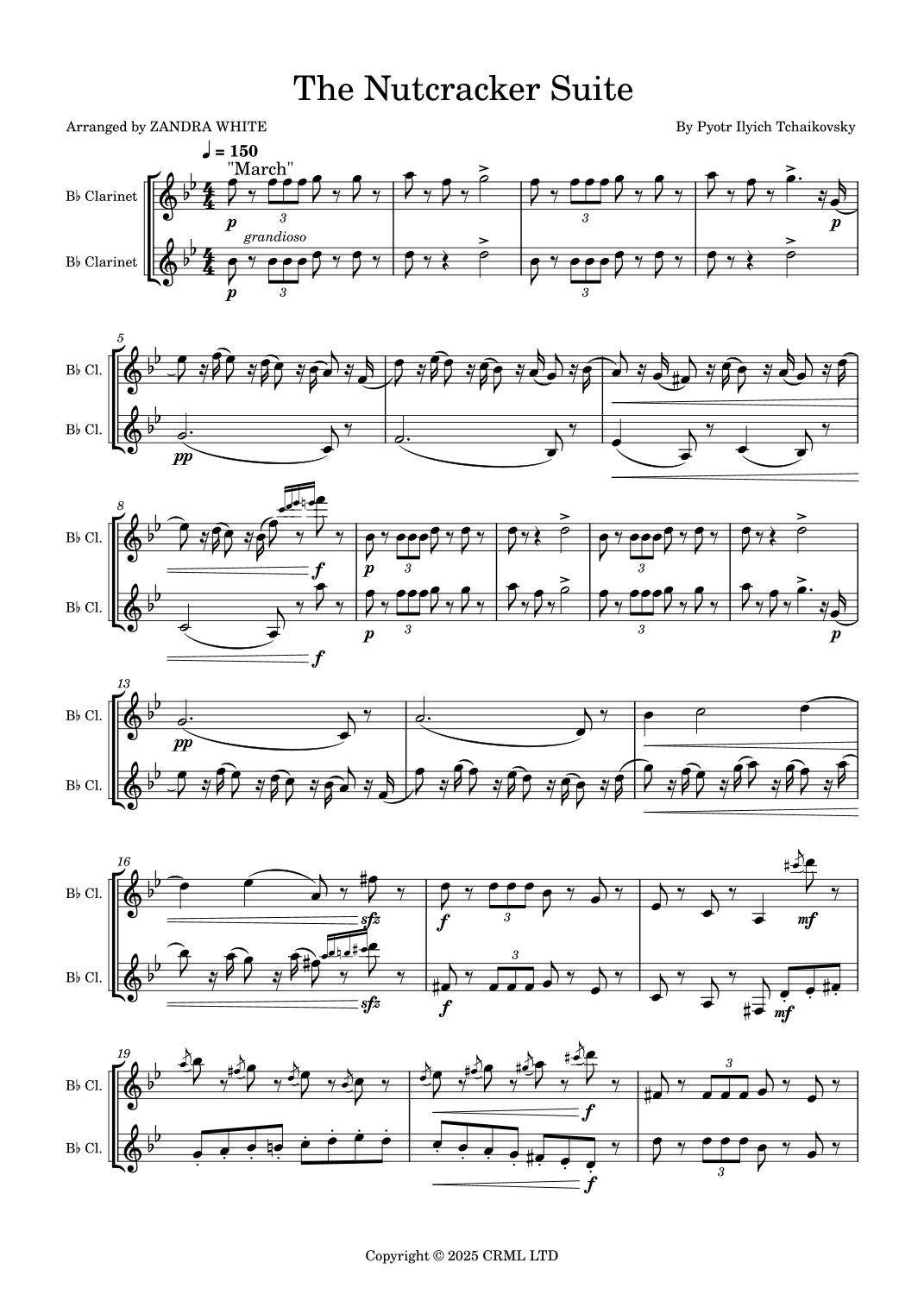 The Nutcracker Suite by Pyotr Ilyich Tchaikovsky Sheet Music for ...