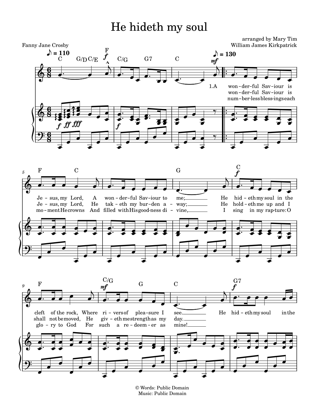 He Hideth My Soul (arr. Andres M. Bascar, Jr.) par Fanny Crosby, James Kikpatrick Partitions ...