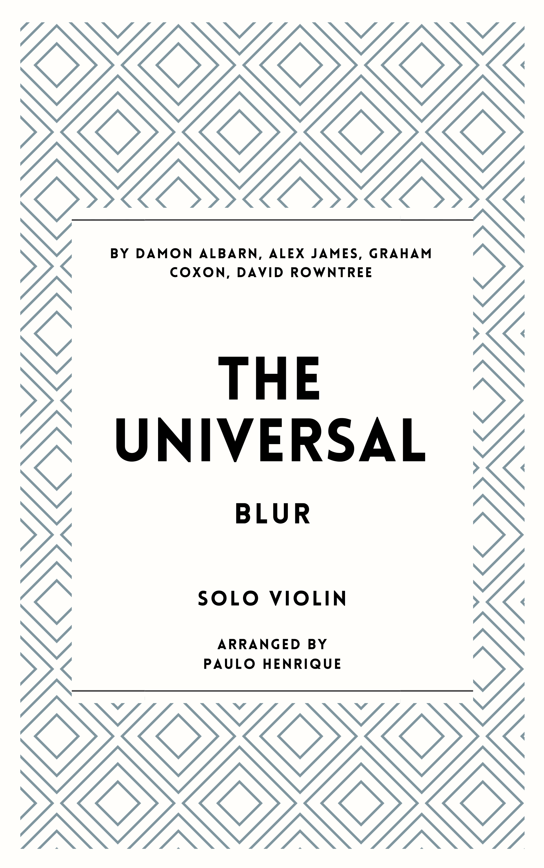 The Universal (arr. Paulo Henrique) por Blur Partituras para Violín ...