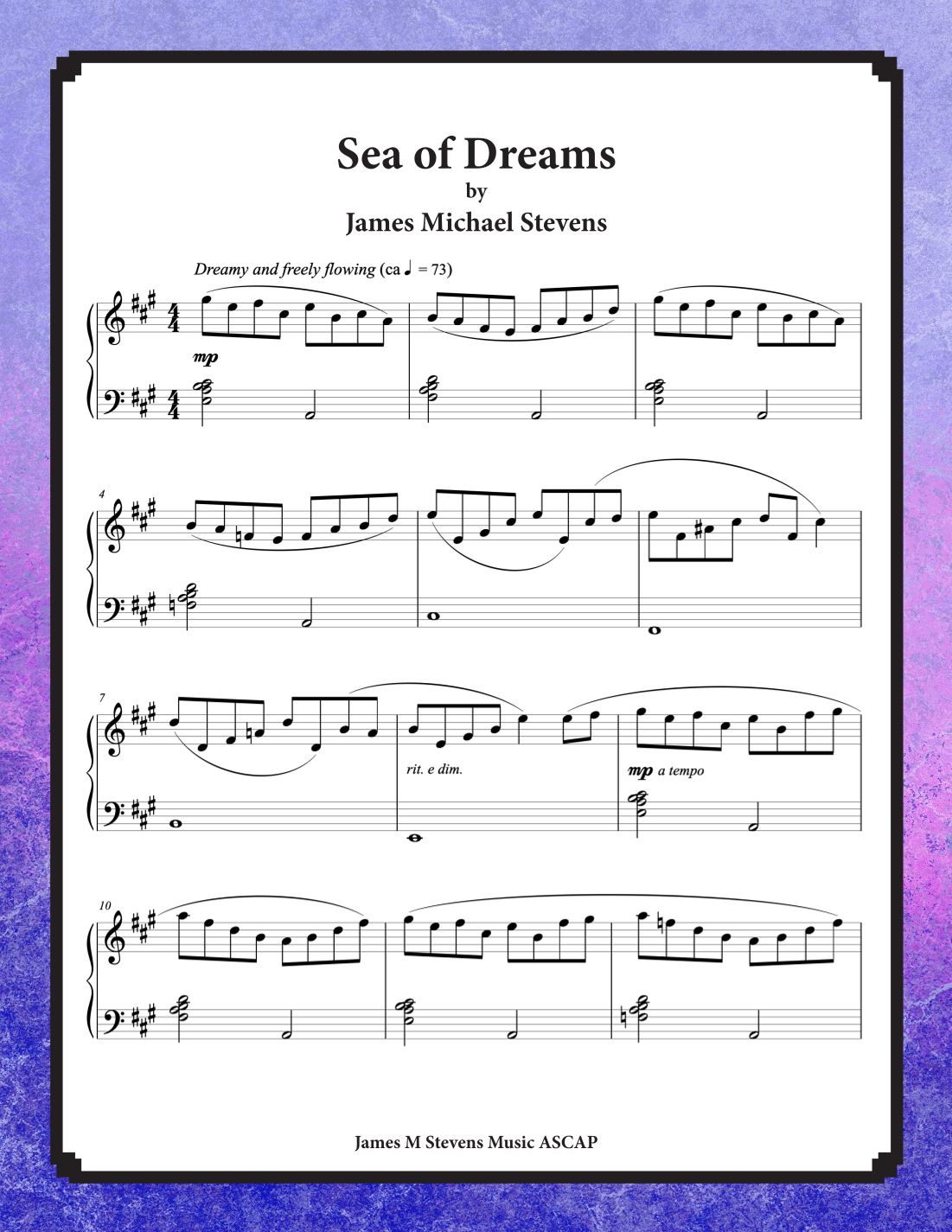 Sea of Dreams by James Michael Stevens Sheet Music for Piano Solo at ...