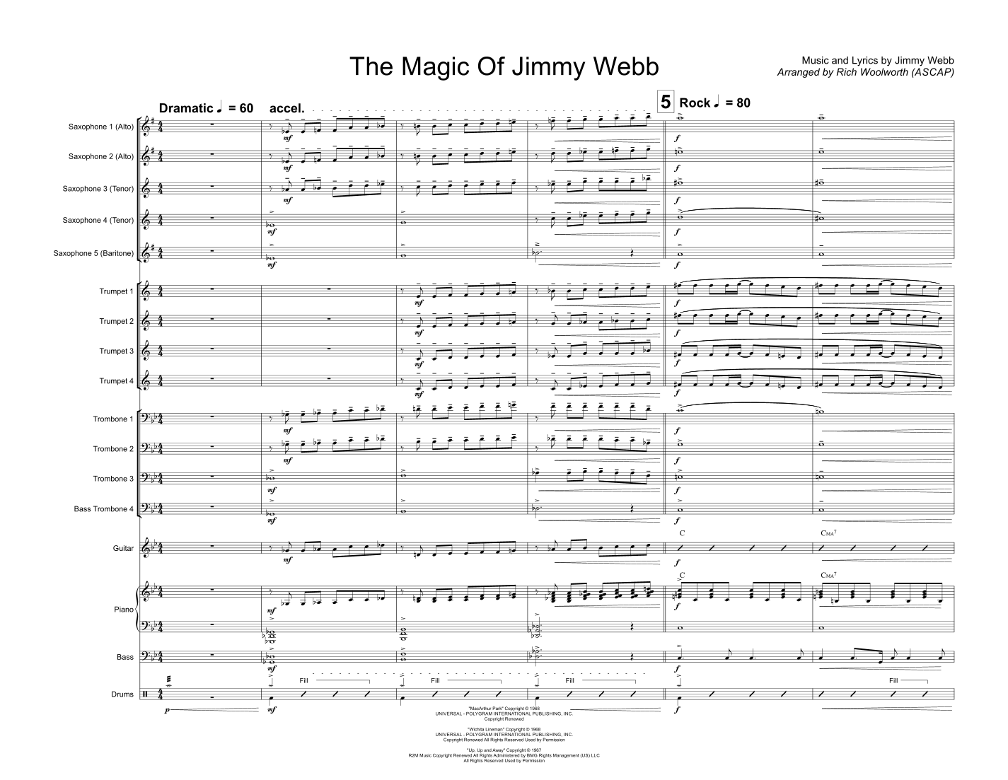 Macarthur Park by Richard Harris Sheet Music for Jazz Ensemble at Sheet ...