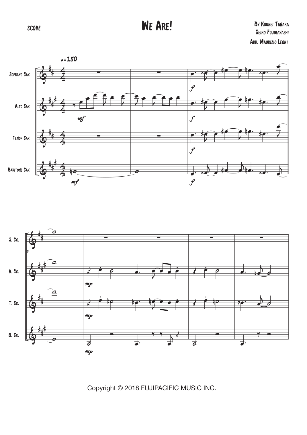One Piece (arr. Maurizio Leoni by Kouhei Tanaka Sheet Music for ...