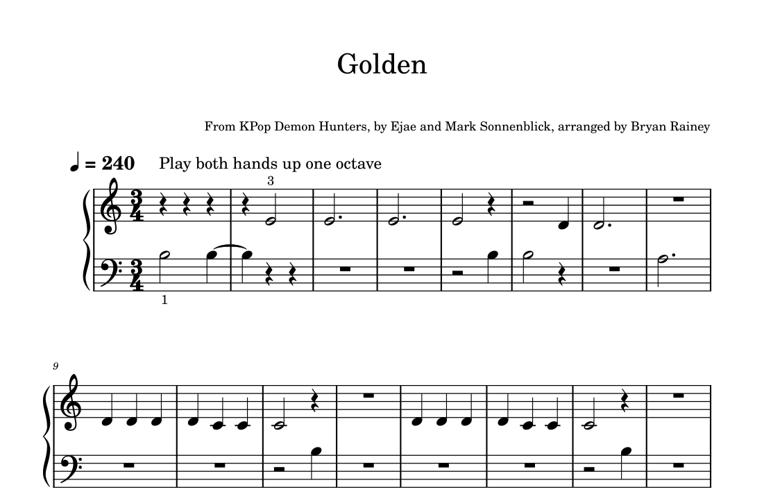 Golden (arr. Bryan Rainey) by Huntr/X (Ejae, Audrey Nuna And Rei Ami ...