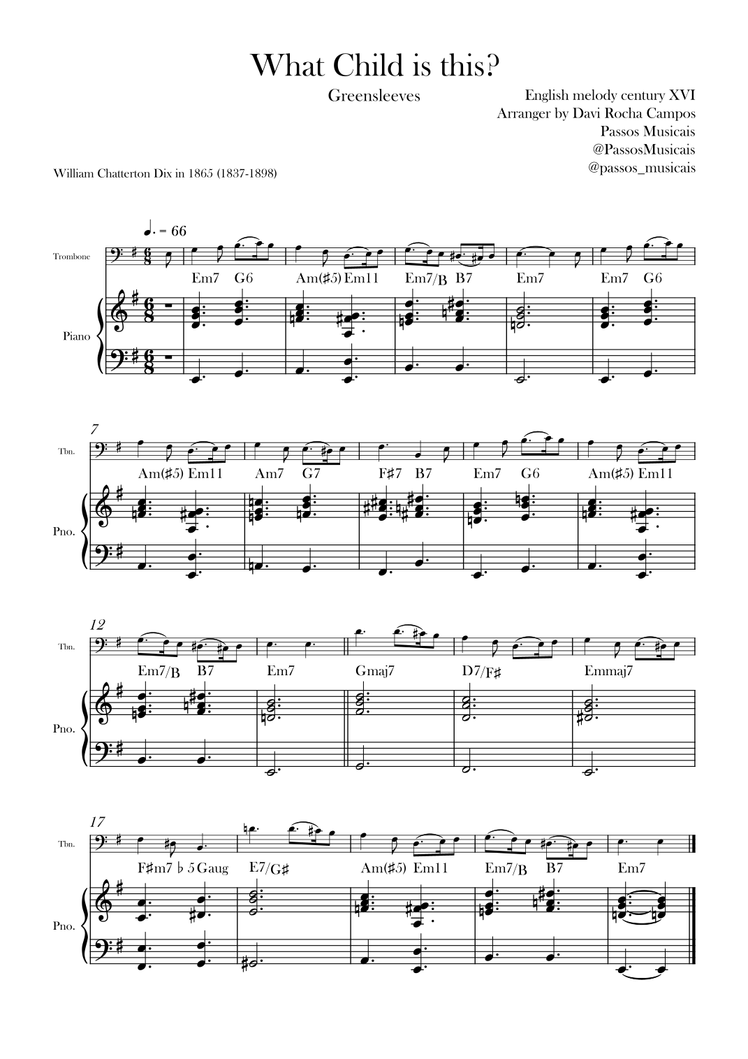 What Child is this? (Greensleeves) (arr. Davi Rocha Campos) by Davi ...