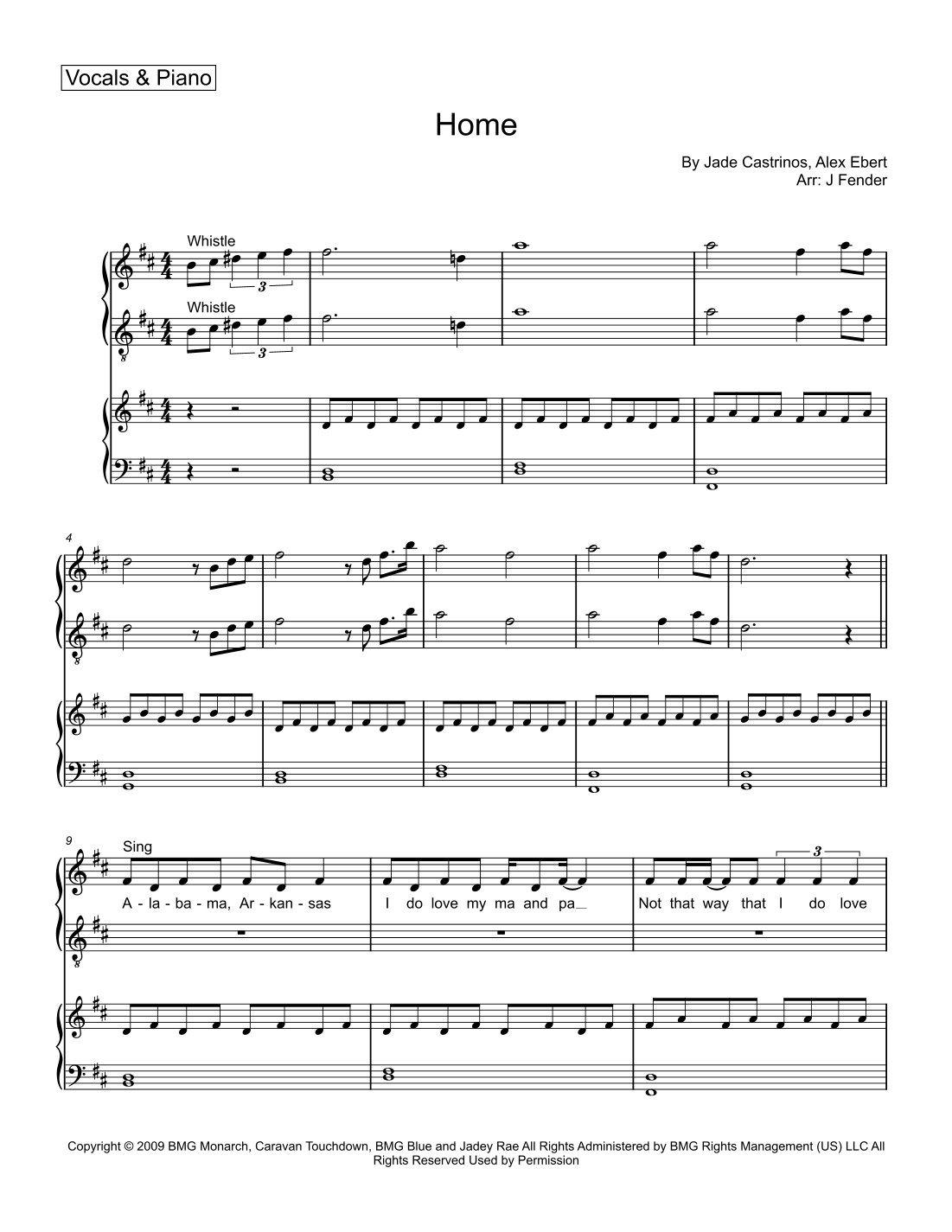 Home (arr. Jerremy Fender) by Edward Sharpe & The Magnetic Zeros Sheet ...