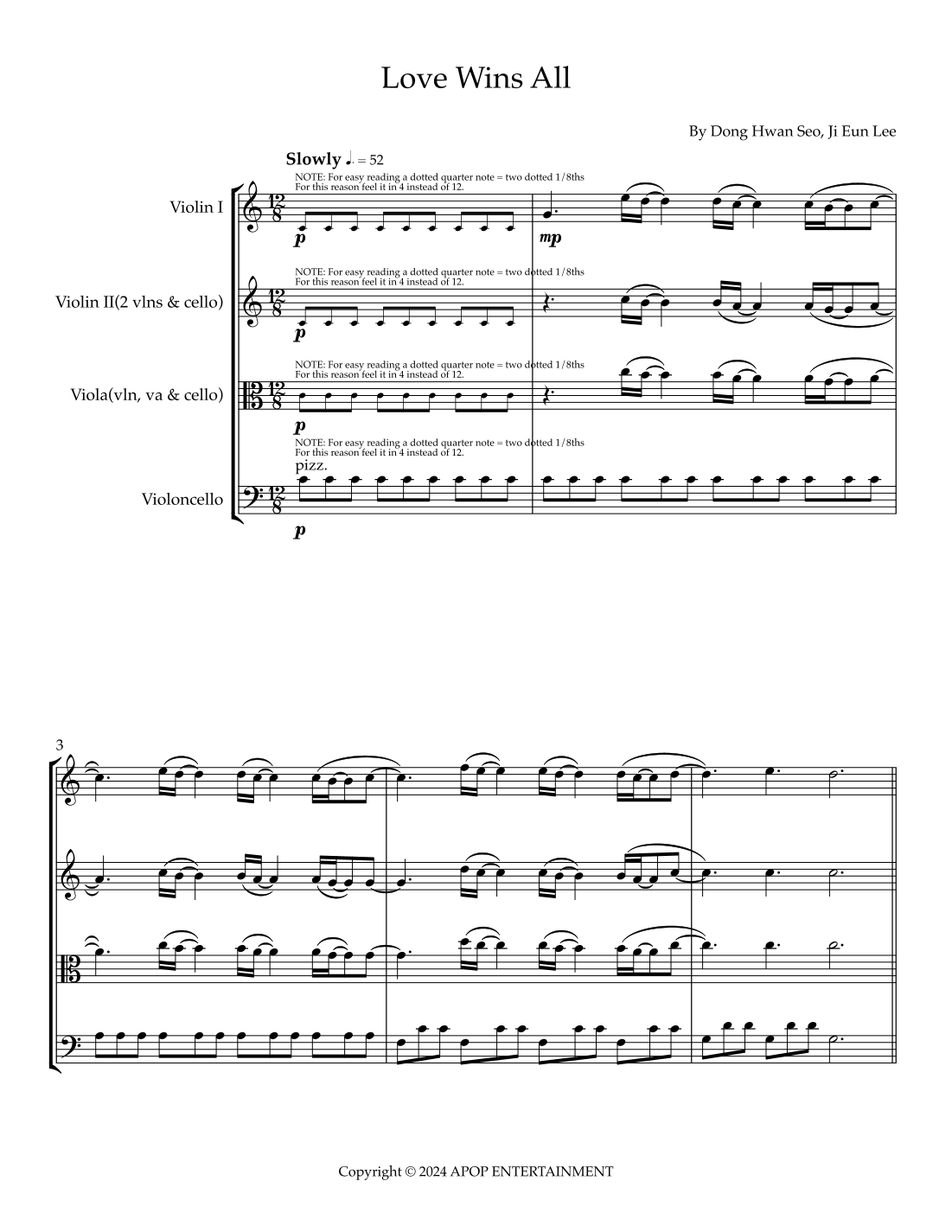 Love Wins All (arr. Sherry Lewis) by Iu Sheet Music for String Ensemble ...
