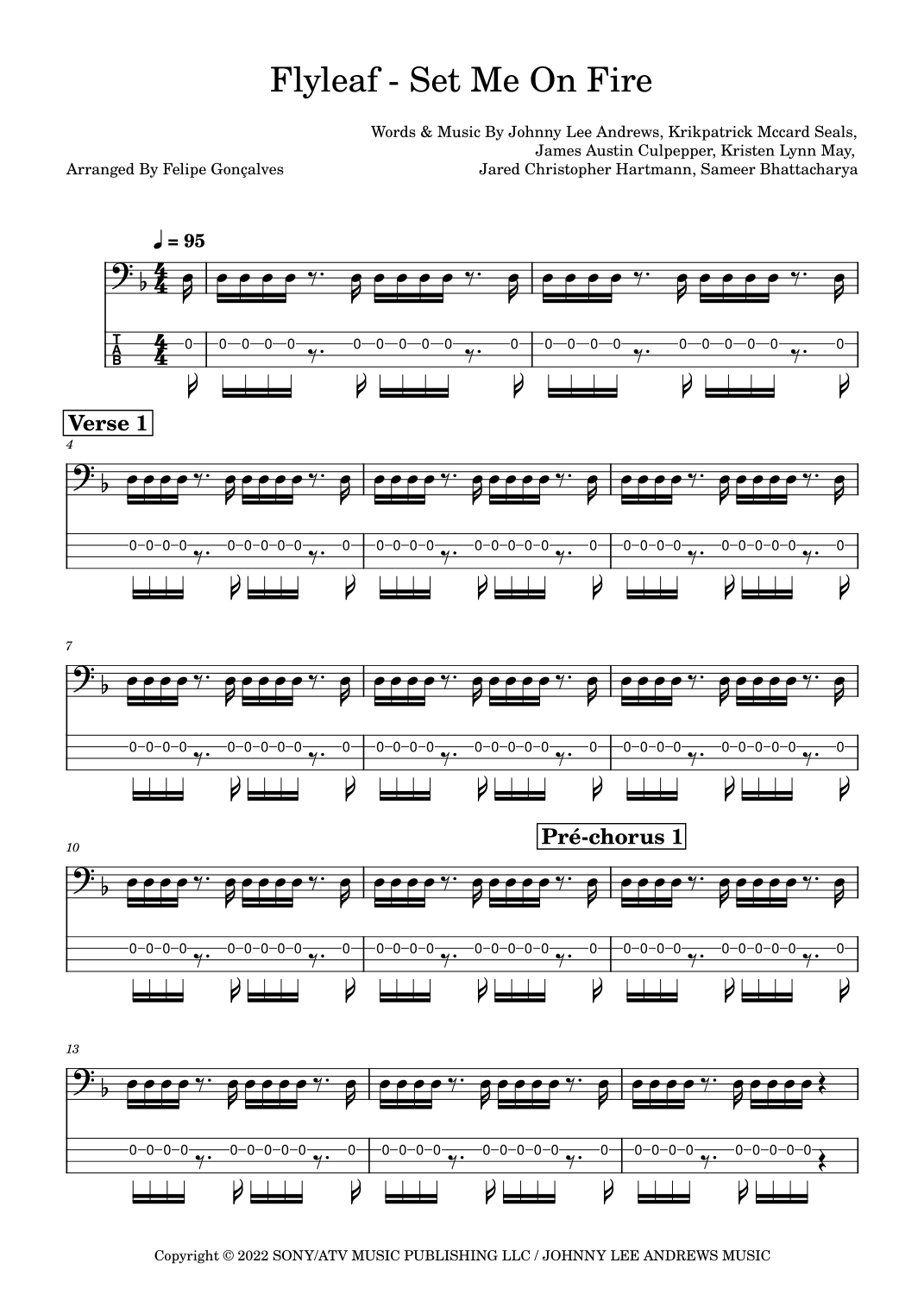 Set Me On Fire (arr. Felipe Gonçalves) by Jared Hartmann Sheet Music ...