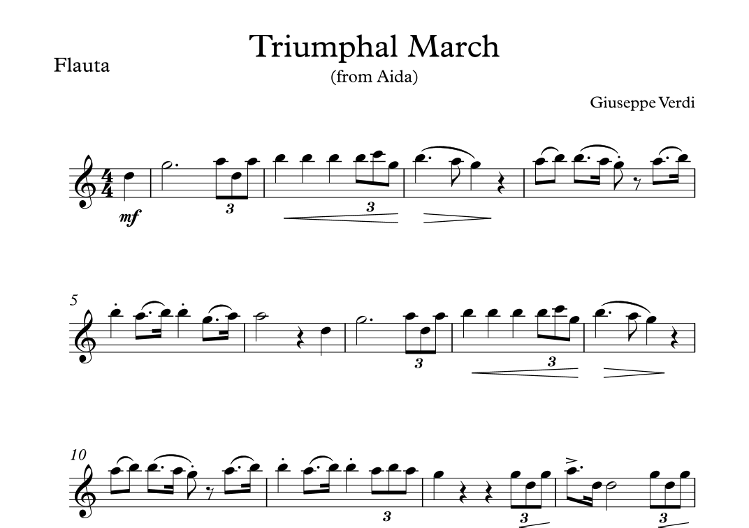 Triumphal March from Aida (arr. ST Scores) by Giuseppe Verdi Sheet ...