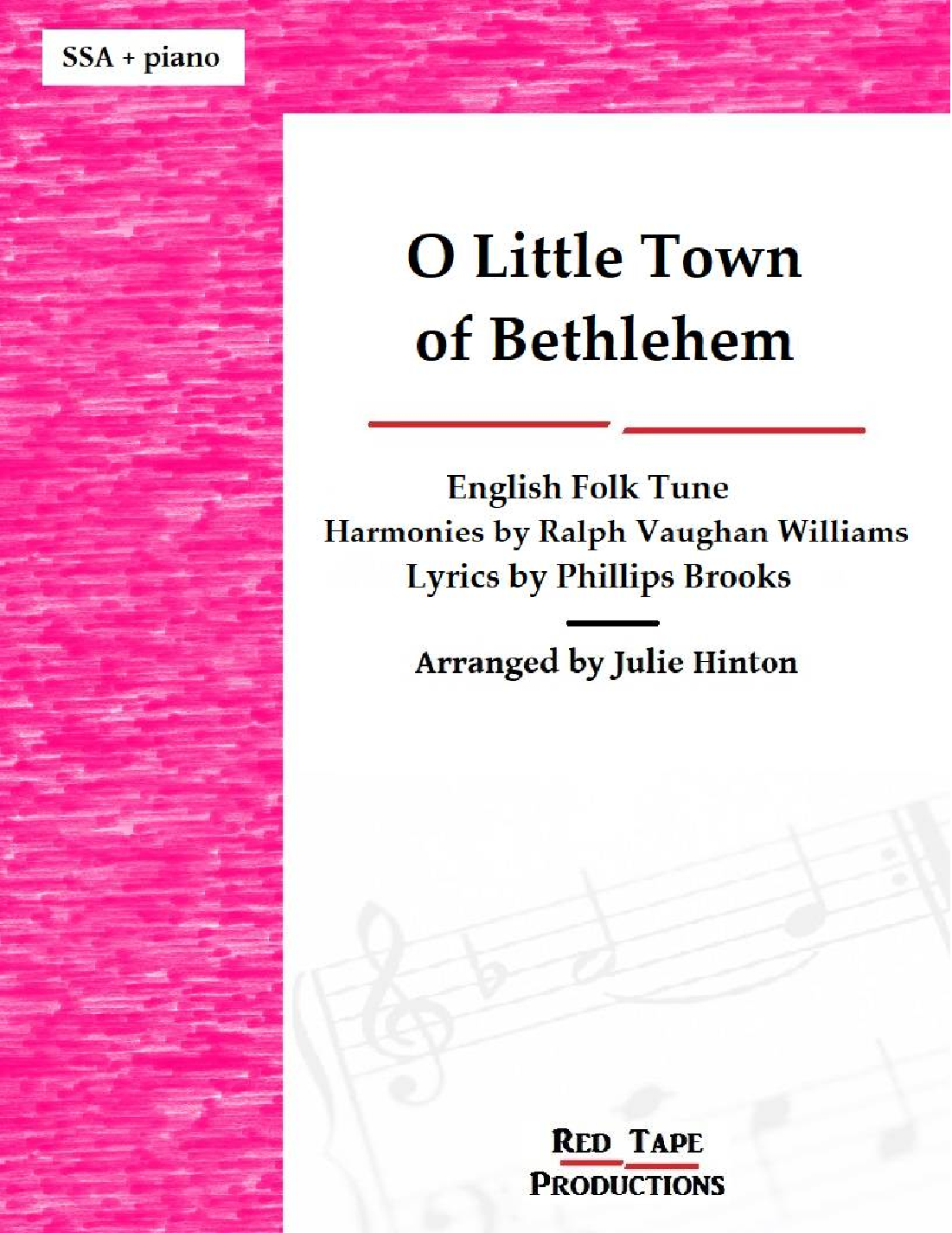 O Little Town of Bethlehem (arr. Julie Hinton) by Julie Hinton Sheet ...