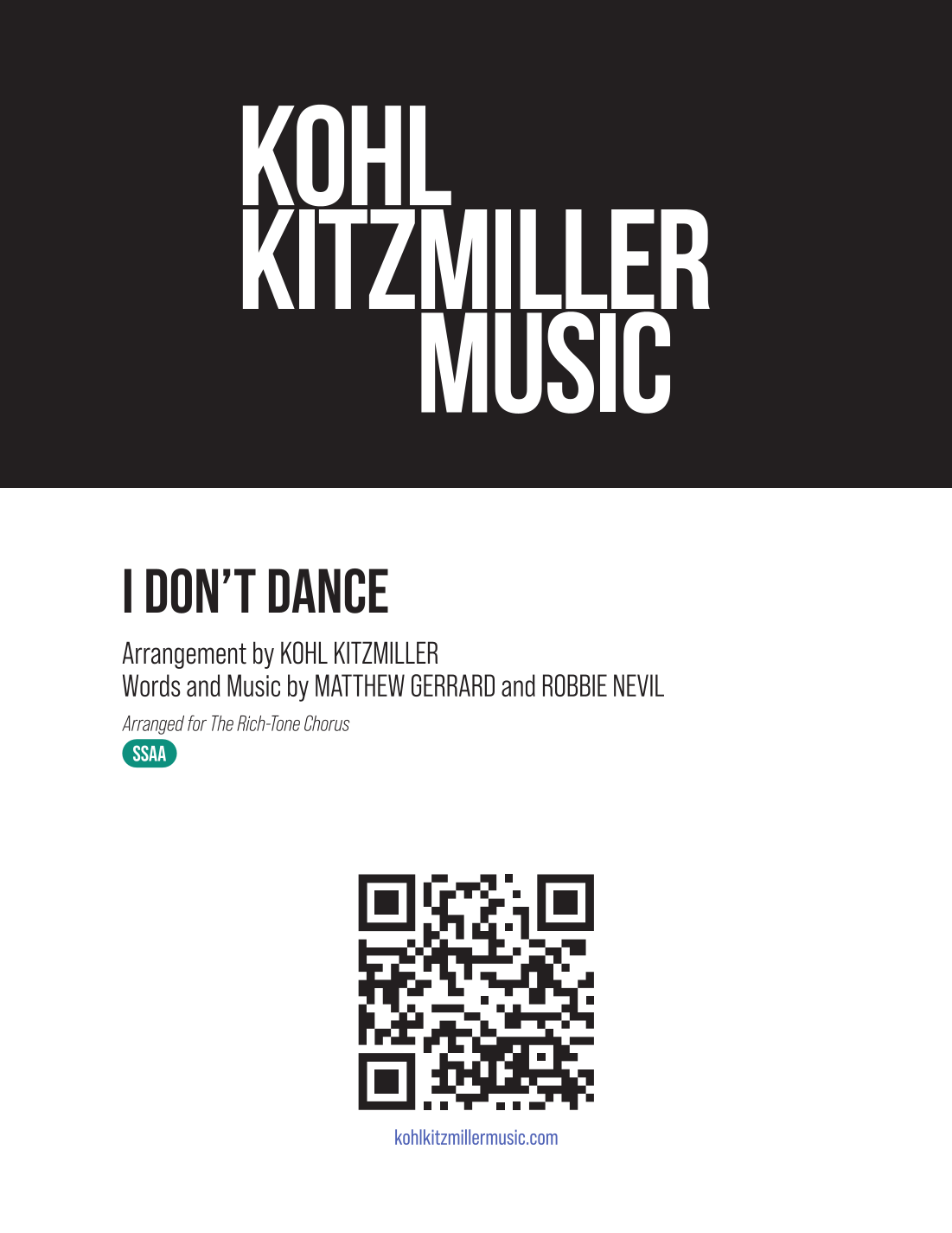 I Don't Dance (arr. Kohl Kitzmiller) by Corbin Bleu And Lucas Grabeel ...