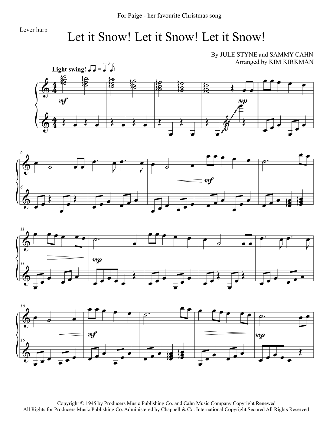 Let It Snow! Let It Snow! Let It Snow! (arr. Kim Kirkman) by Dean ...