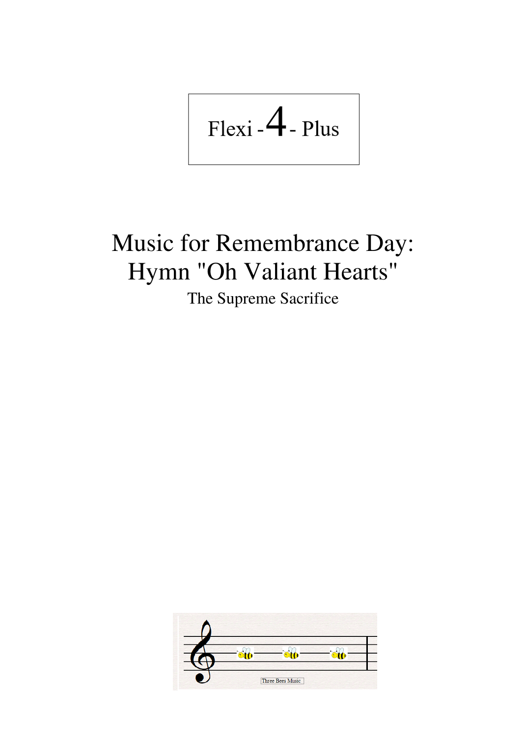 Music for Remembrance Day: Hymn "Oh Valiant Hearts" (arr. Harry Cook ...