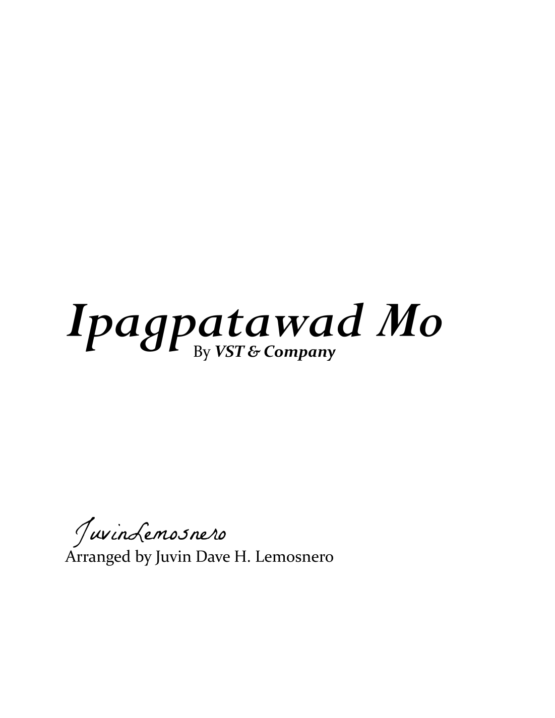 Ipagpatawad Mo (arr. Juvin Dave H. Lemosnero) por VCT & Company ...