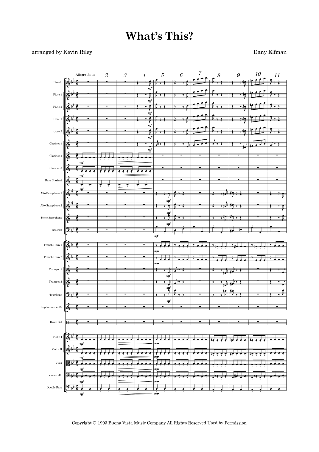What s This Sheet Music Danny Elfman Full Orchestra What s This Sheet Music Danny Elfman Full Orchestra