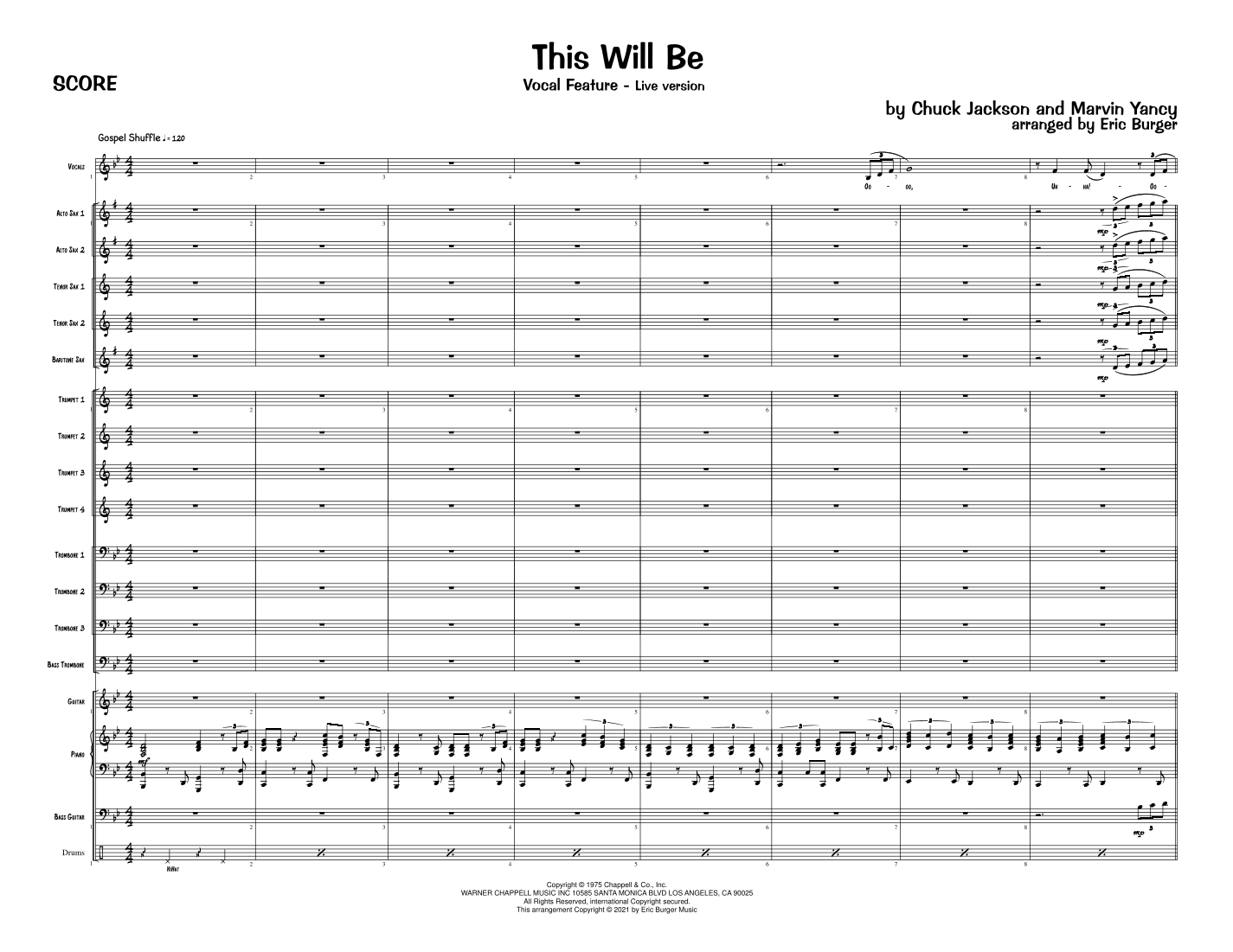 This Will Be (arr. Eric Burger Music) by Michael Gubb Sheet Music for ...