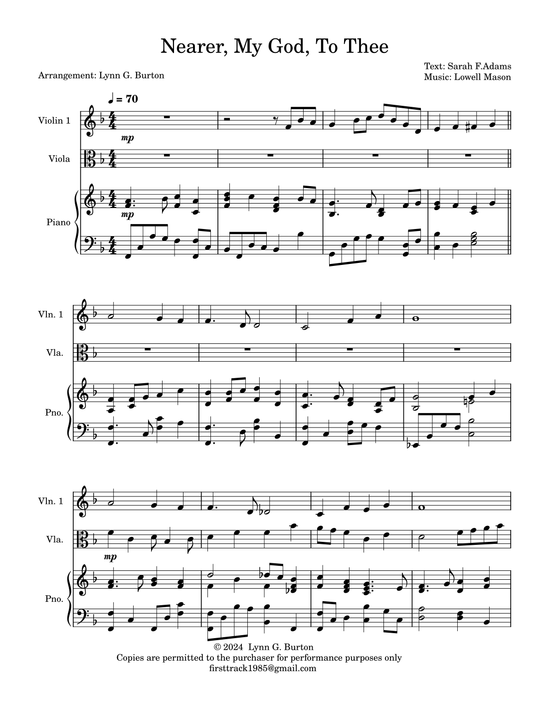 Nearer, My God, To Thee (arr. Lynn G. Burton) by Sarah F. Adams, Lowell ...