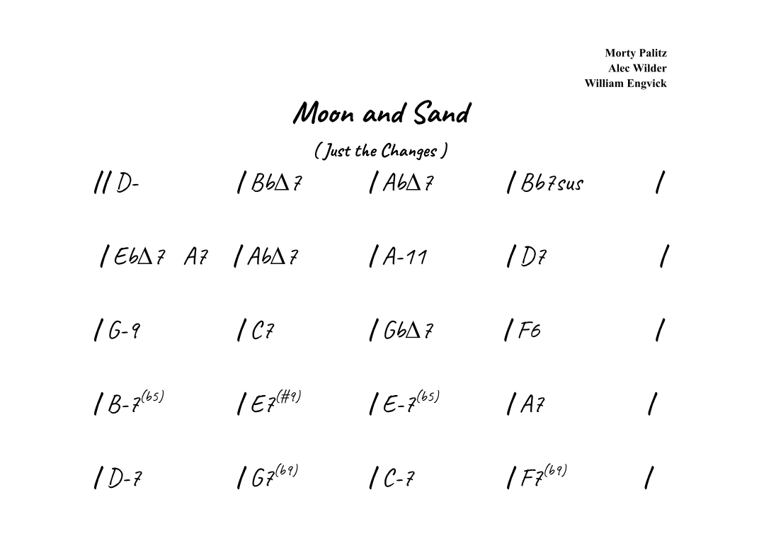 Moon And Sand (arr. Bronson Ferdinand Wright) by Alec Wilder Sheet ...
