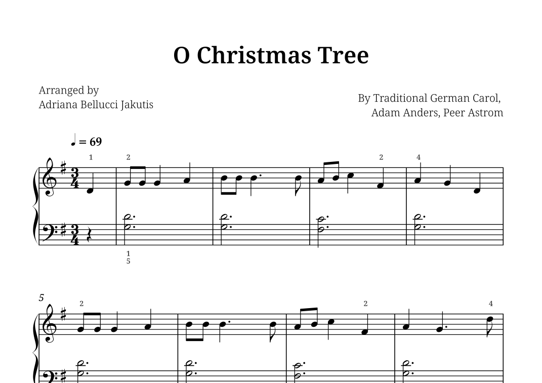 O Christmas Tree (arr. Adriana Bellucci Jakutis) por The Cast Of Glee ...