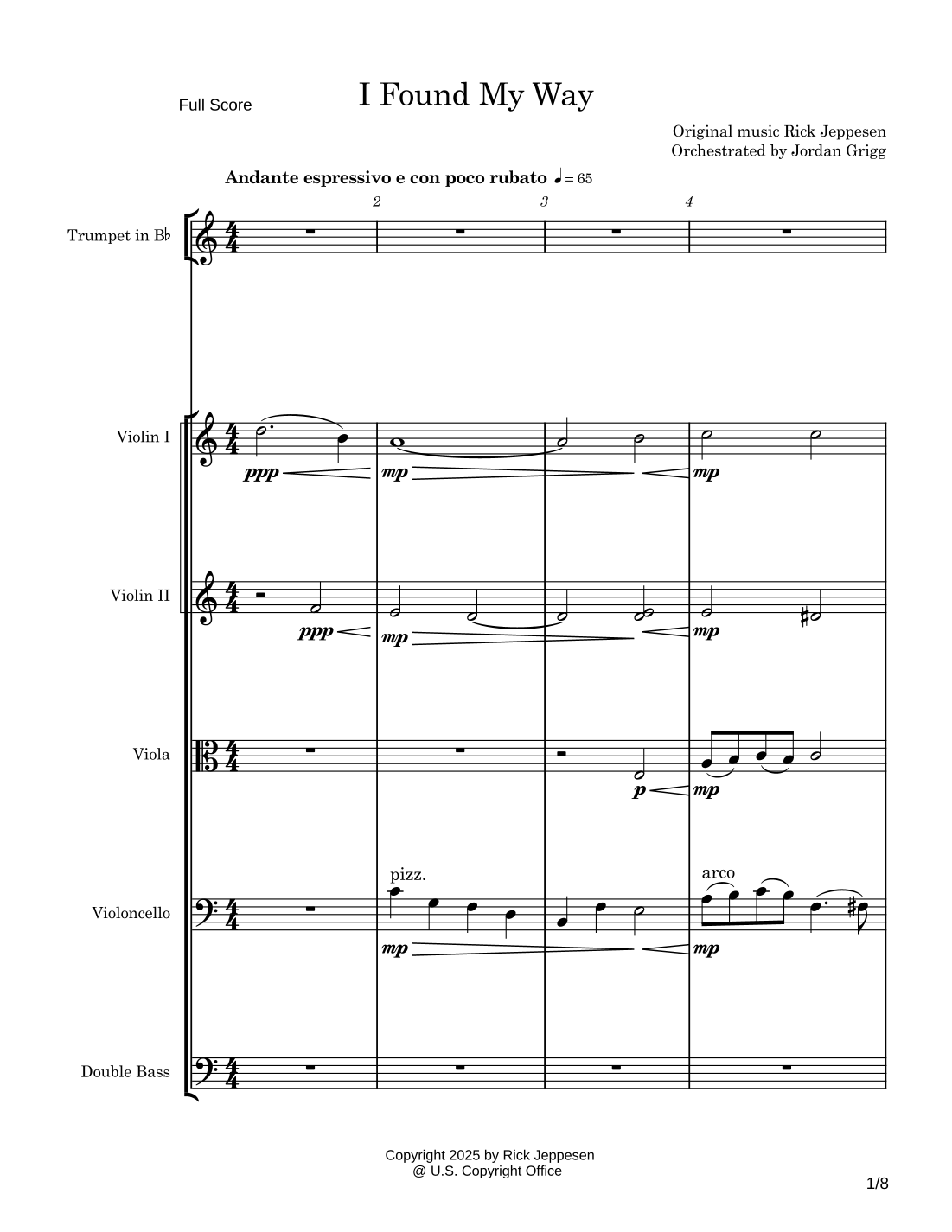 I Found My Way von Rick Jeppesen Noten zum Orchester bei Sheet Music Direct