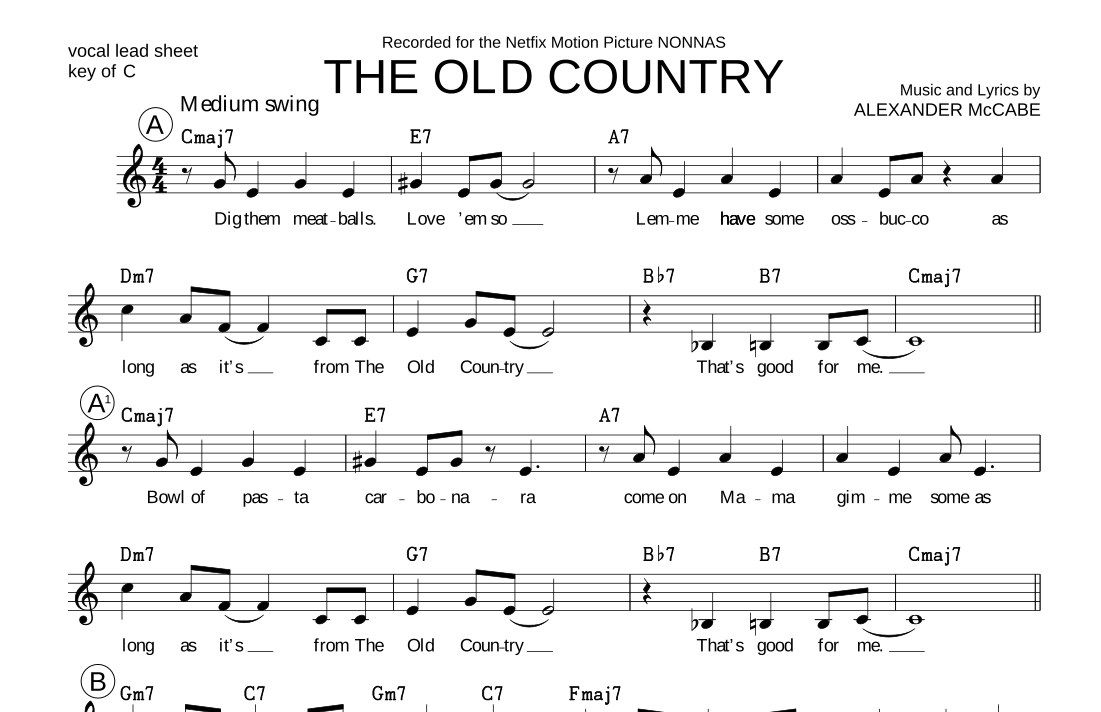 The Old Country par Alexander McCabe Partitions pour Lead Sheet / Fake ...