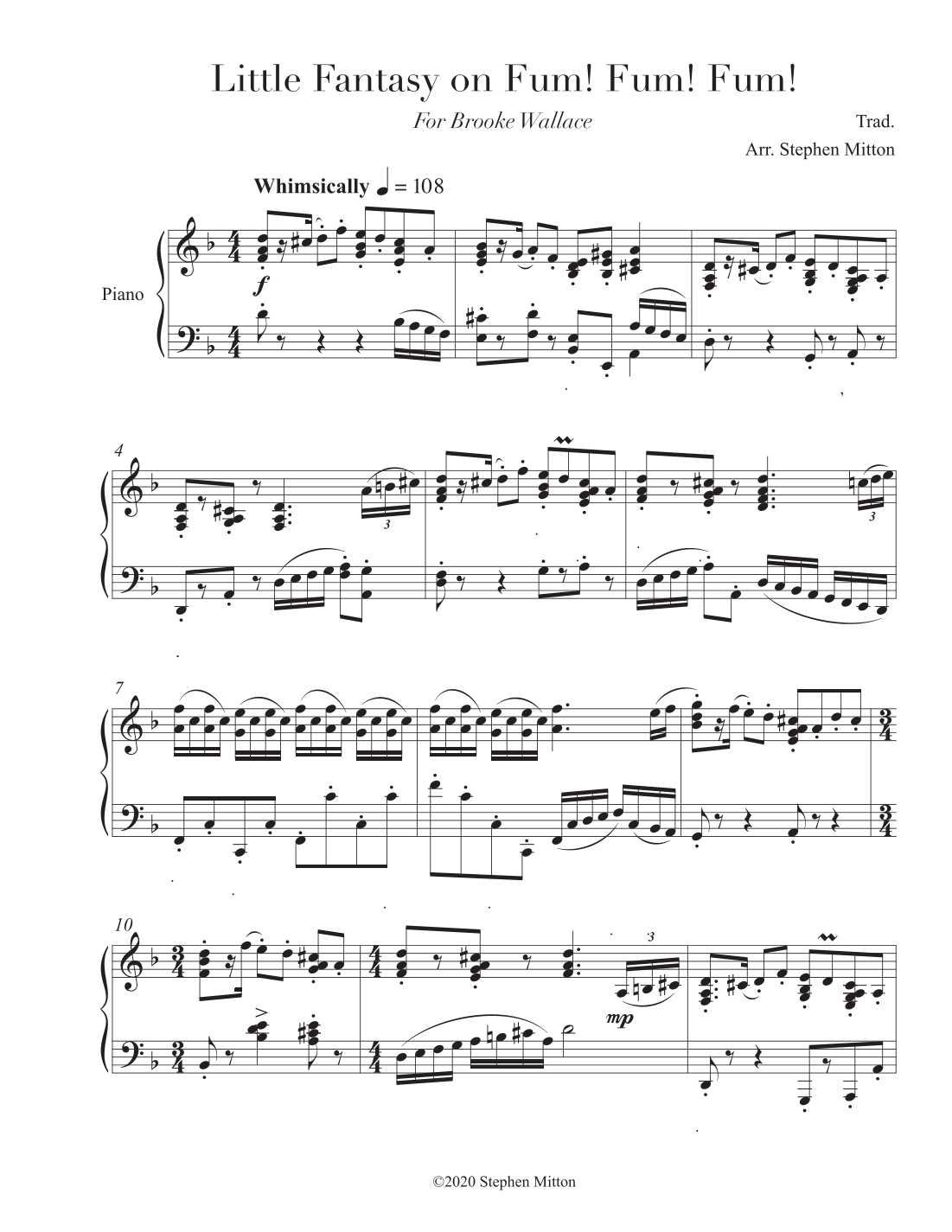 Little Fantasy on Fum! Fum! Fum! (arr. Stephen Mitton) by The Logan ...