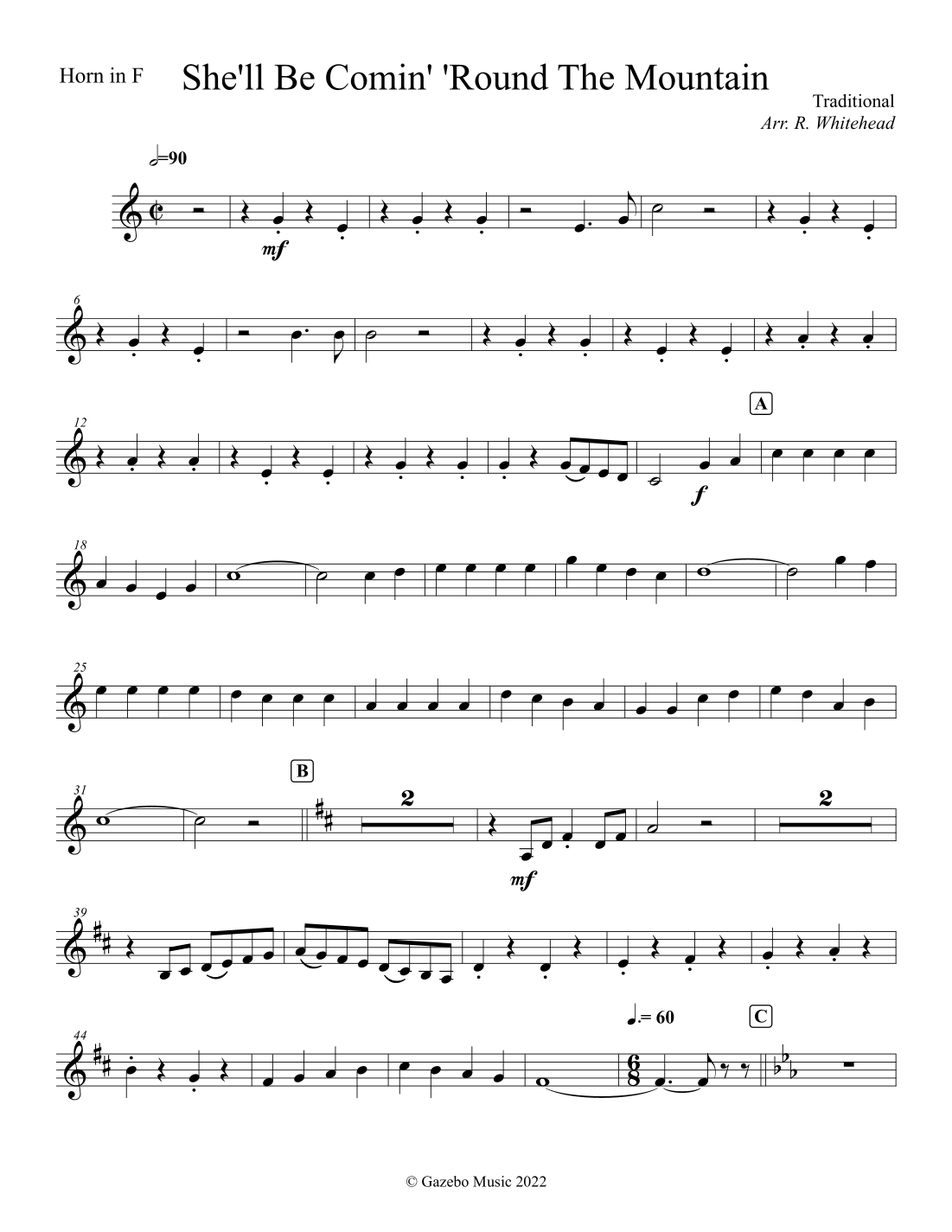 She'll Be Comin' 'Round the Mountain (arr. Robert Whitehead by Robert ...