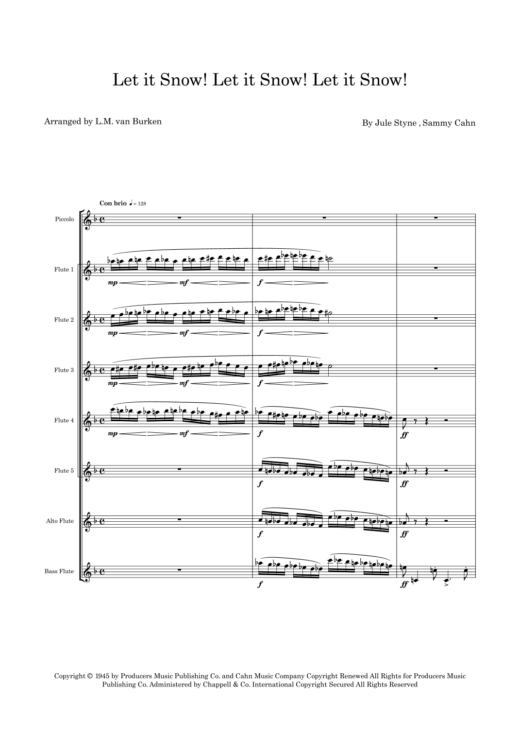 Let It Snow! Let It Snow! Let It Snow! (arr. L.M. van Burken) by Frank ...