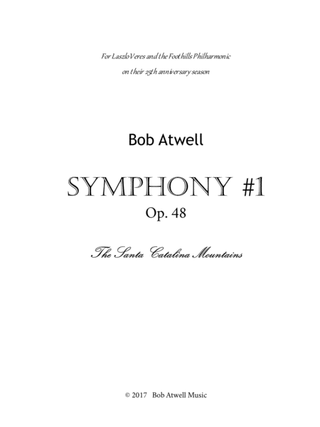 Symphony #1 Sheet Music | Bob Atwell | Full Orchestra