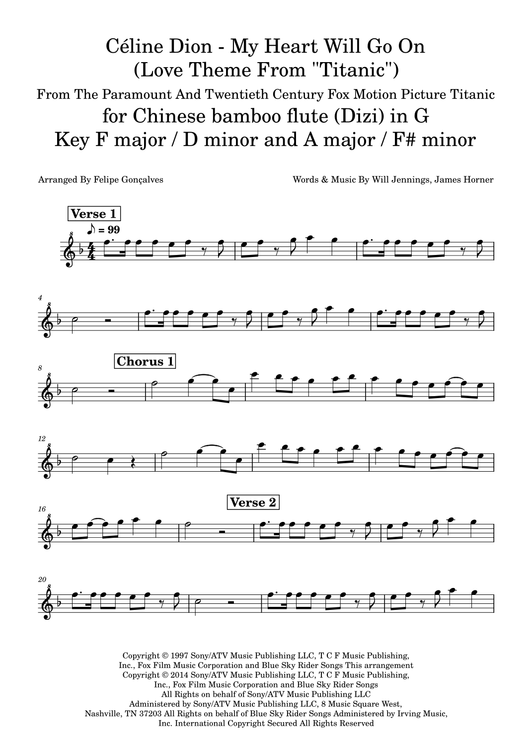 My Heart Will Go On (Love Theme From 'titanic') (arr. Felipe Gonçalves ...