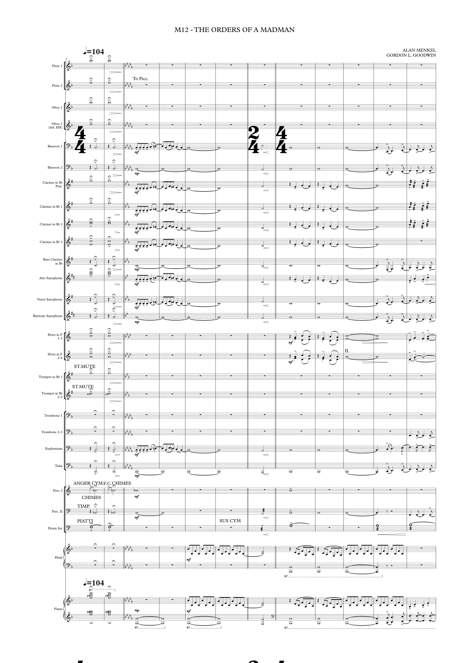 The Orders of a Madman by Juan Villodre Sheet Music for Concert Band at ...