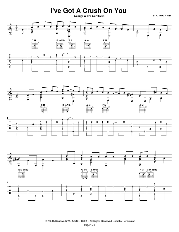 I ve Got A Crush On You arr Steven King Sheet Music Ira Gershwin