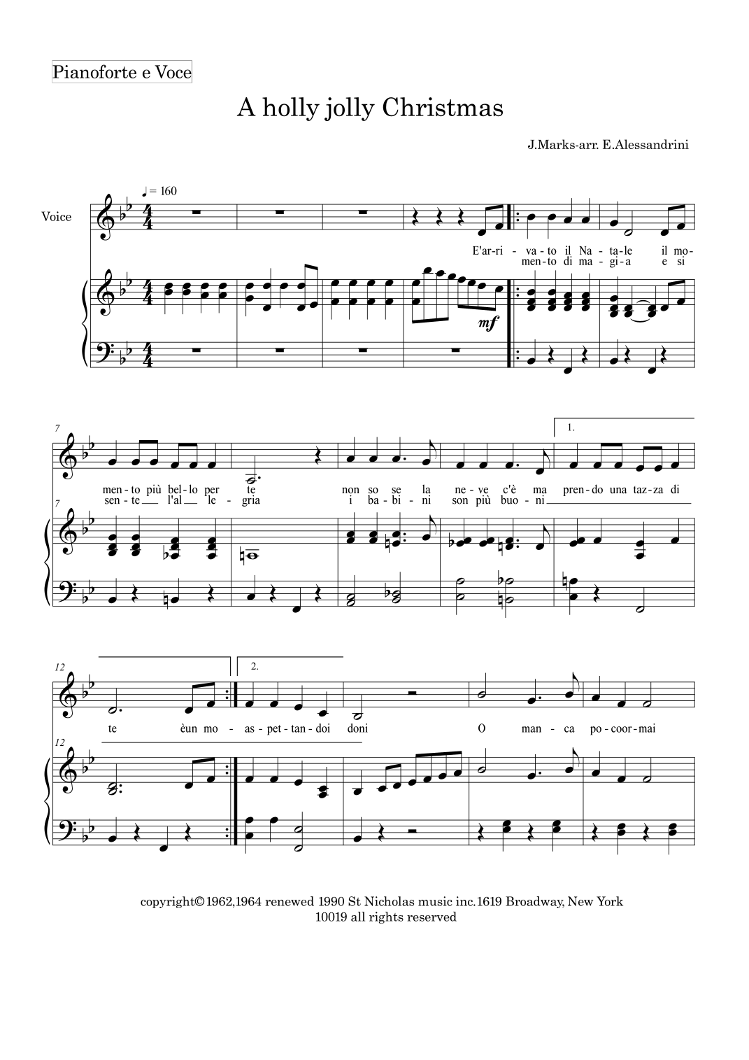 A Holly Jolly Christmas (arr. Ester Alessandrini) by Burl Ives Sheet ...