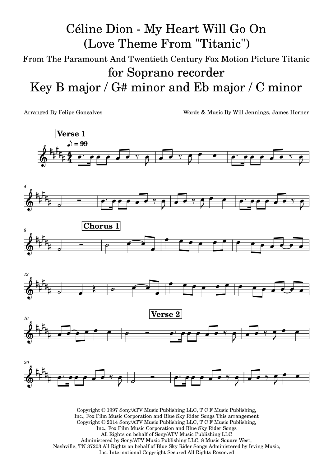 My Heart Will Go On (Love Theme From 'titanic') (arr. Felipe Gonçalves ...