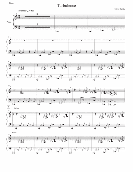 Turbulence Sheet Music | Chris Bandy | Jazz Ensemble