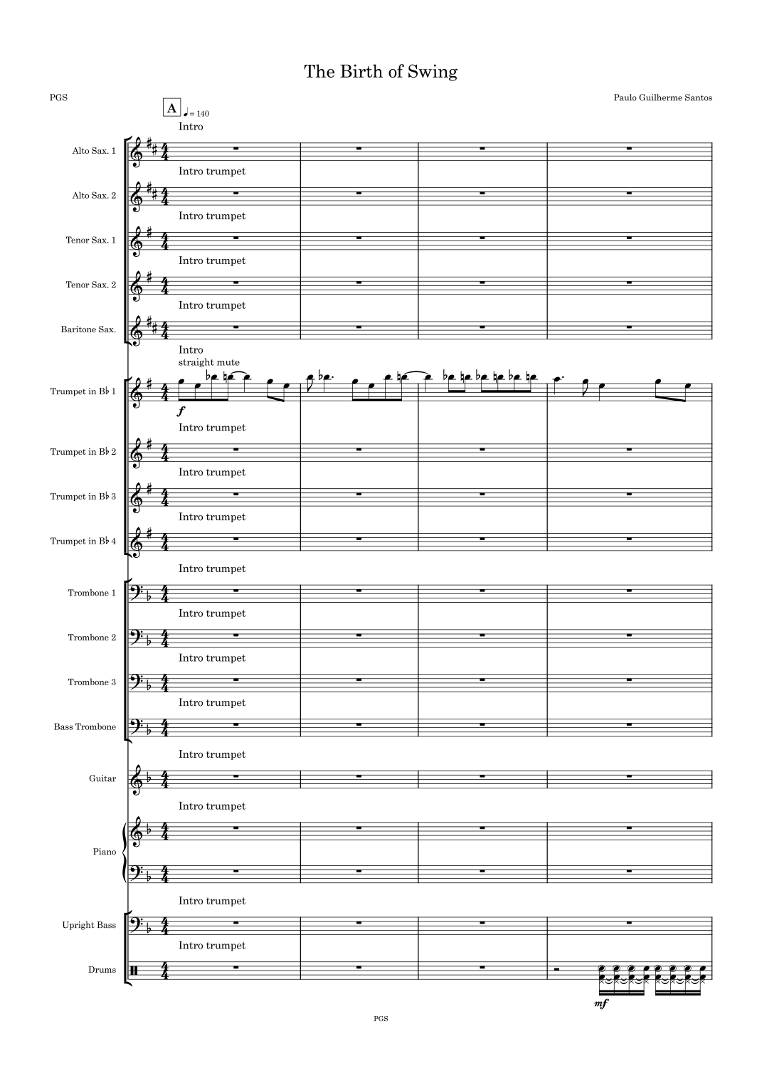The Birth of Swing by Paulo Guilherme Santos Sheet Music for Jazz ...