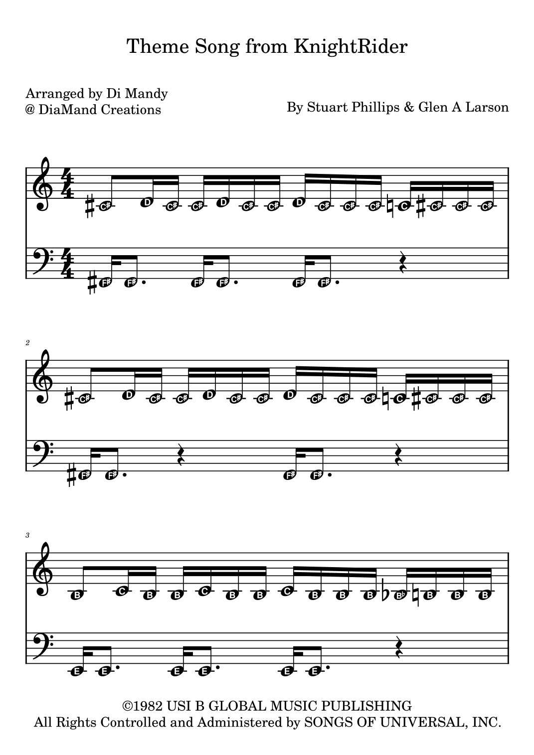 Theme from Knight Rider (arr. Dianne Mandy) by Stuart Phillips & Glen A ...