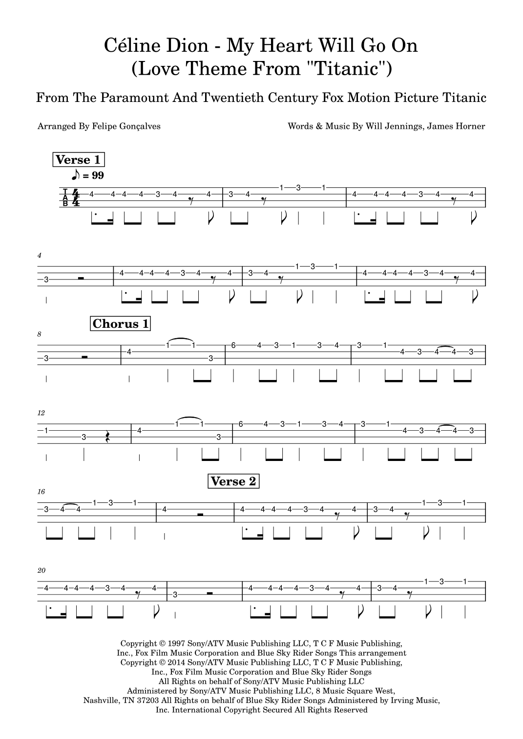 My Heart Will Go On (Love Theme From 'titanic') (arr. Felipe Gonçalves ...