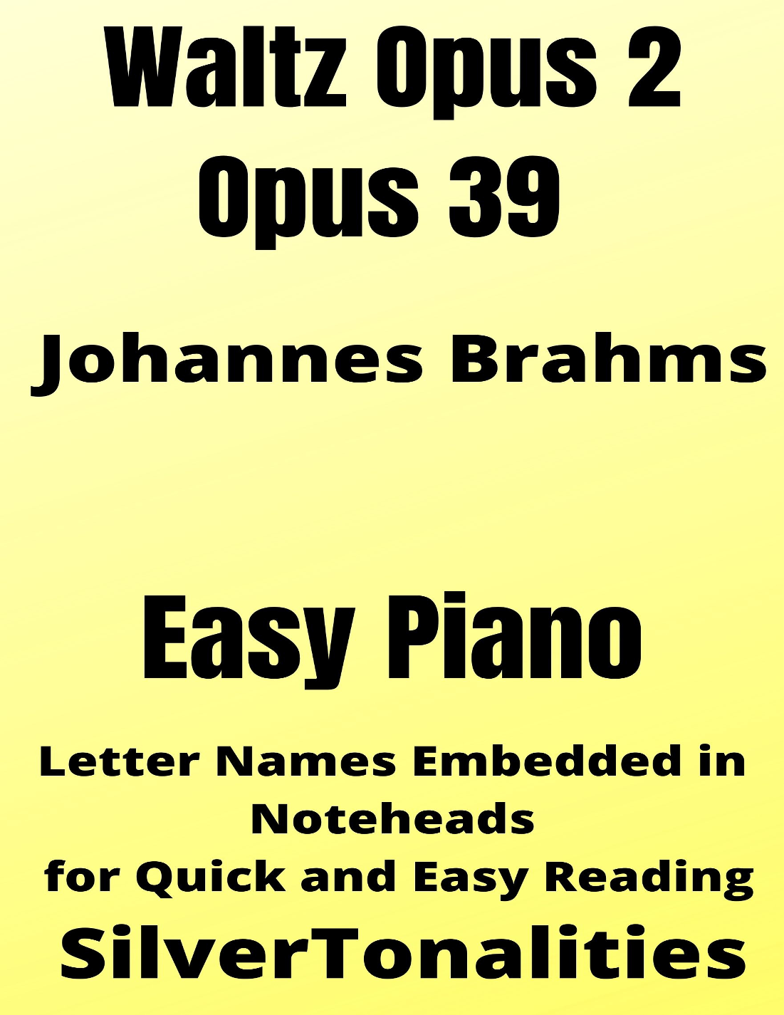 Waltz Number 2 Opus 39 Easy Piano Sheet Music 2nd Edition (arr ...