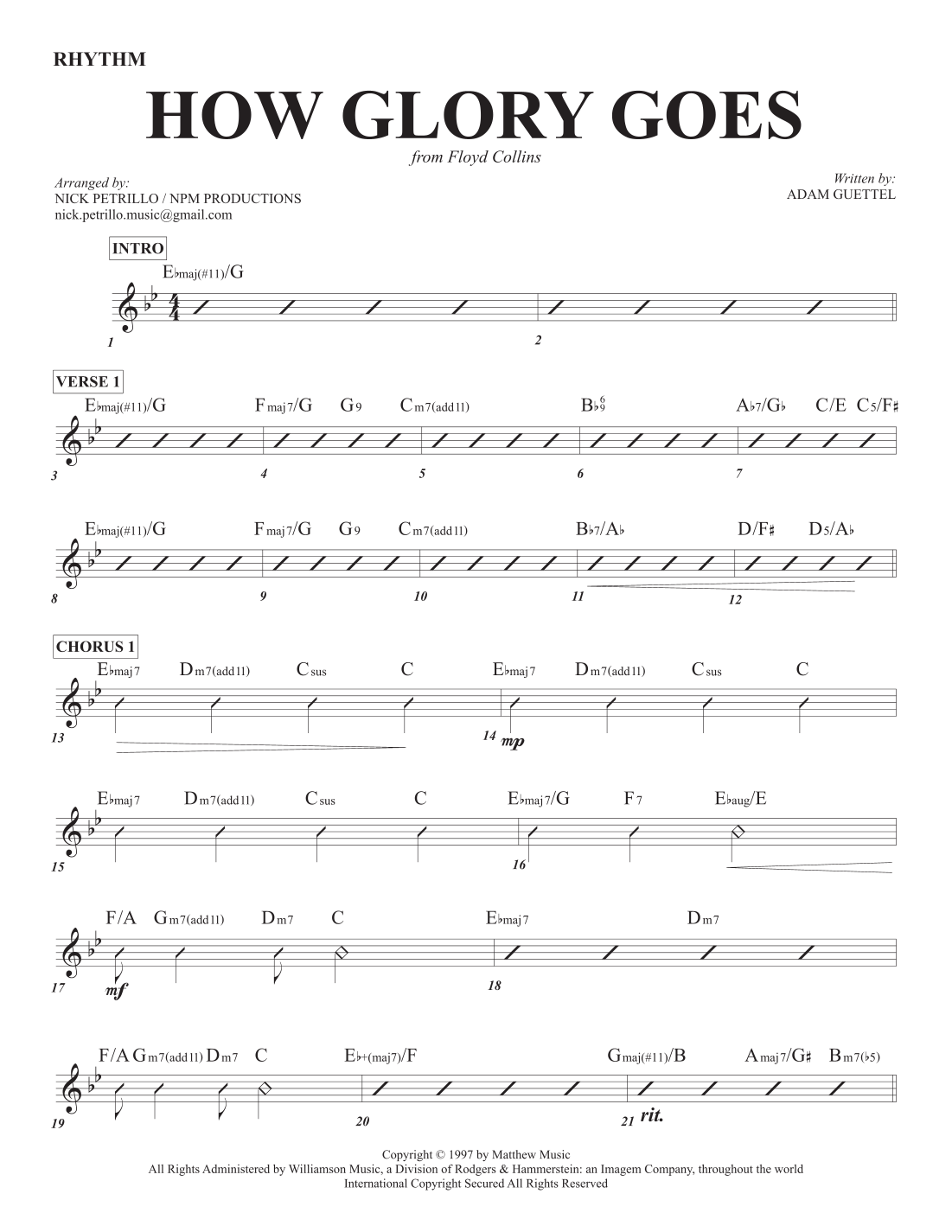 How Glory Goes (arr. Nick Petrillo) von Audra McDonald Noten zum ...