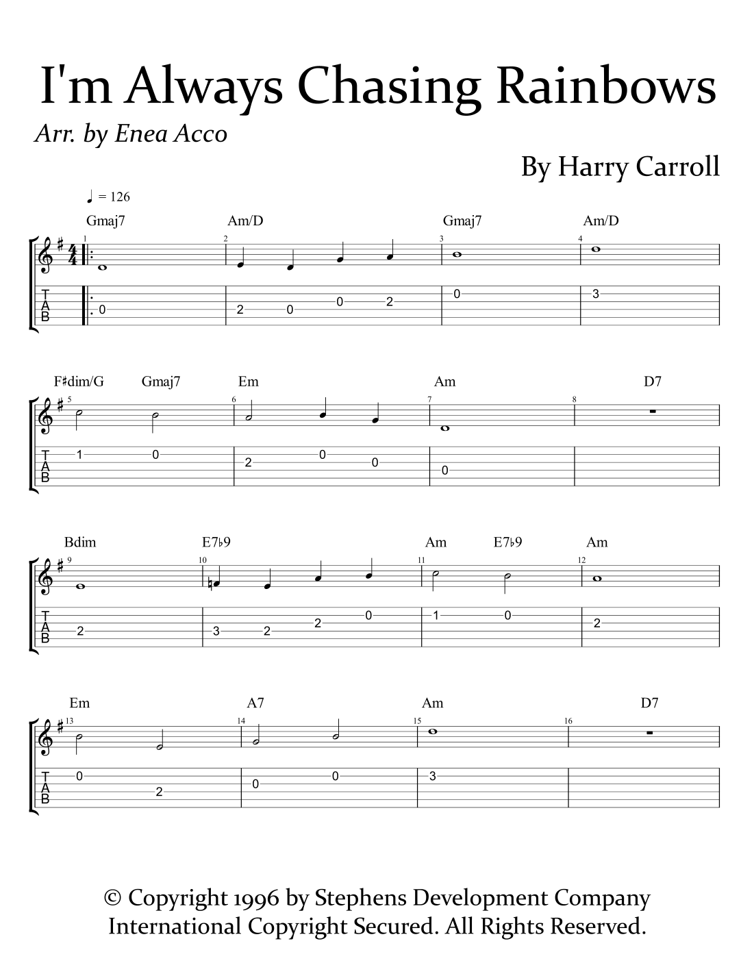 I'm Always Chasing Rainbows by Carroll Sheet Music for Lead Sheet ...