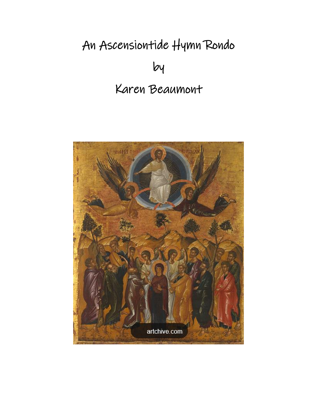 An Ascensiontide Hymn Rondo (easy pedal) by Karen Beaumont Sheet Music ...