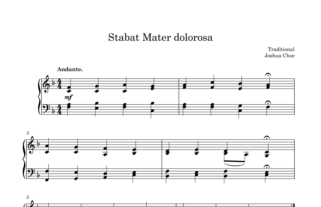 Stabat Mater dolorosa (At the Cross Her Station Keeping) (arr. Joshua ...