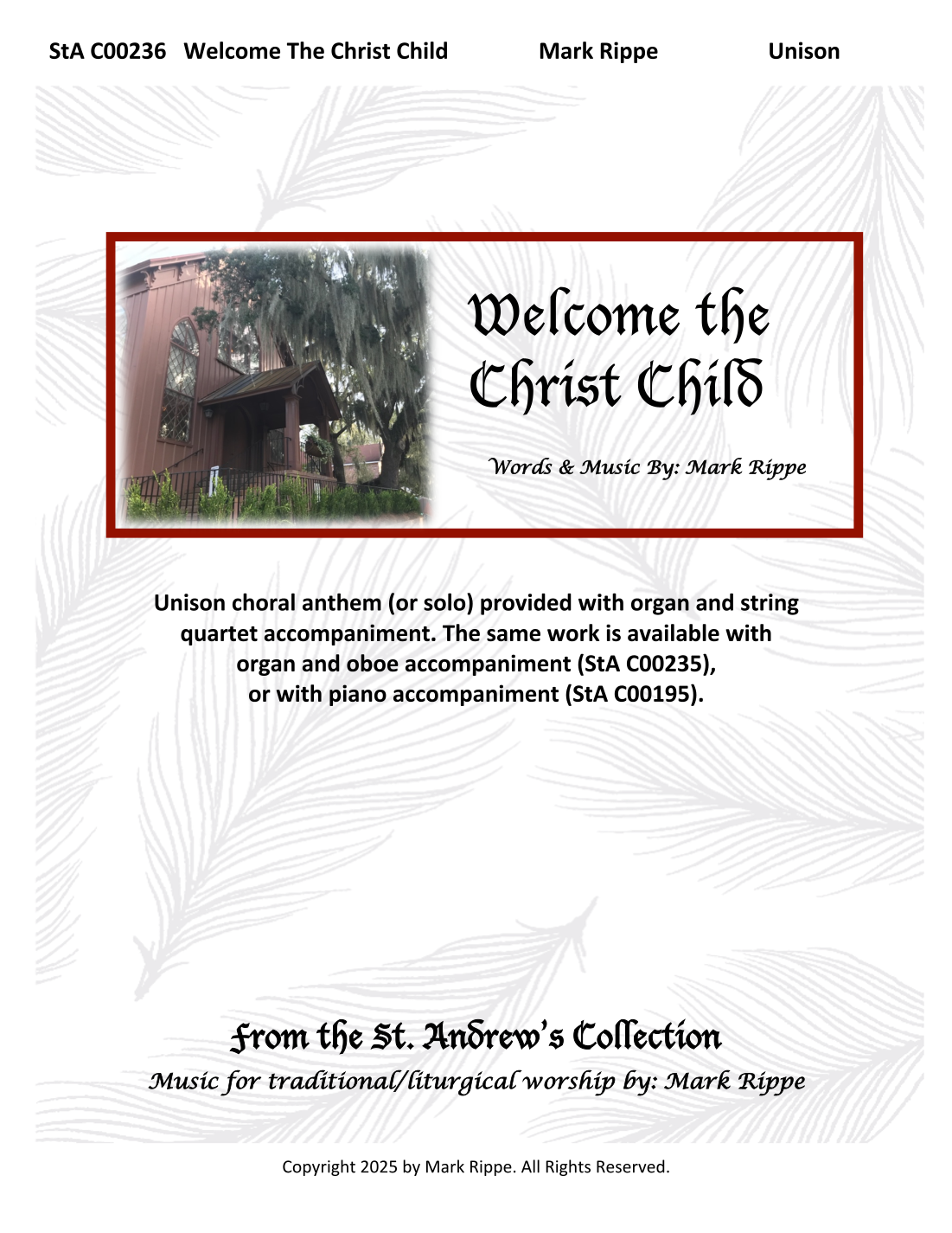 Welcome the Christ Child (StA C00236) por Mark Rippe Partituras para ...