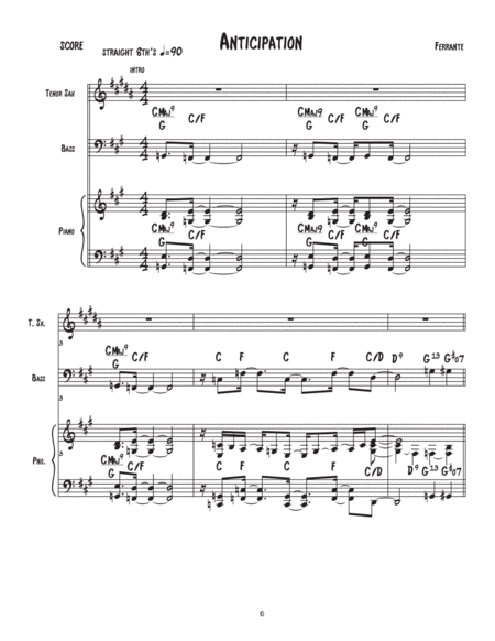 Anticipation - Score von Russell Ferrante Noten zum Jazzensemble bei ...