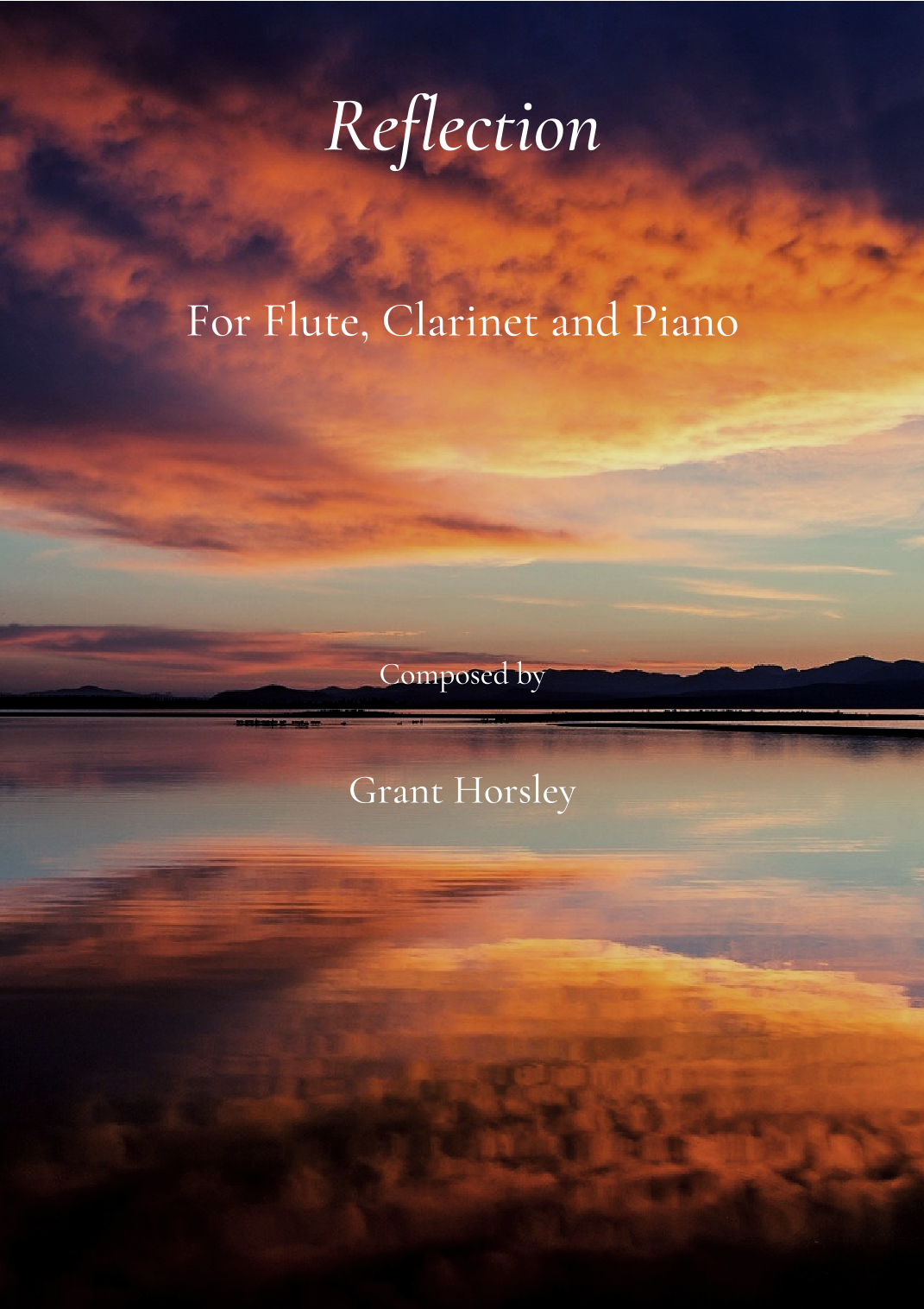 Reflection Flute, Clarinet and Piano. early Intermediate by Grant ...