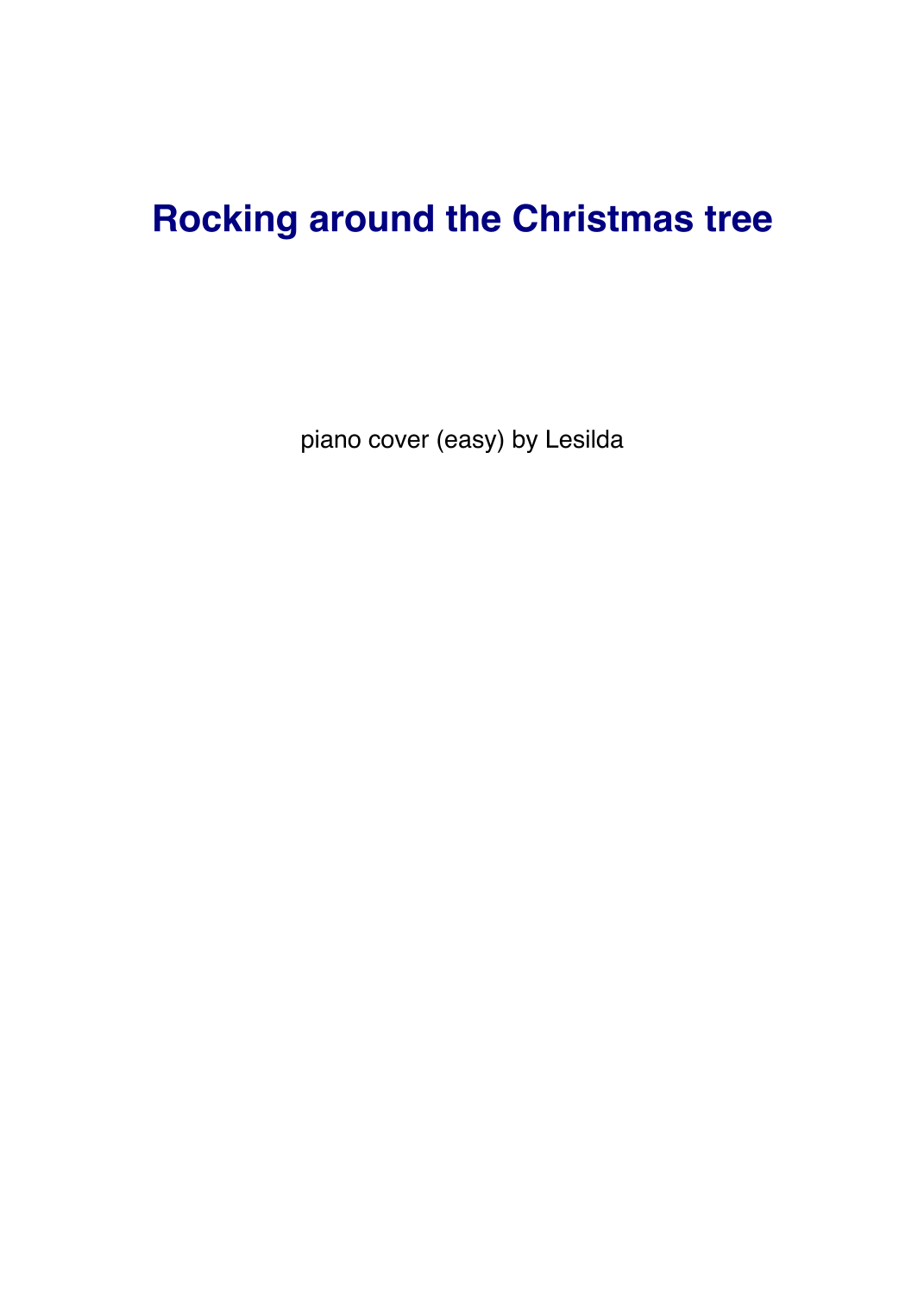 Rockin' Around The Christmas Tree (arr. Lesilda) by Brenda Lee Sheet ...