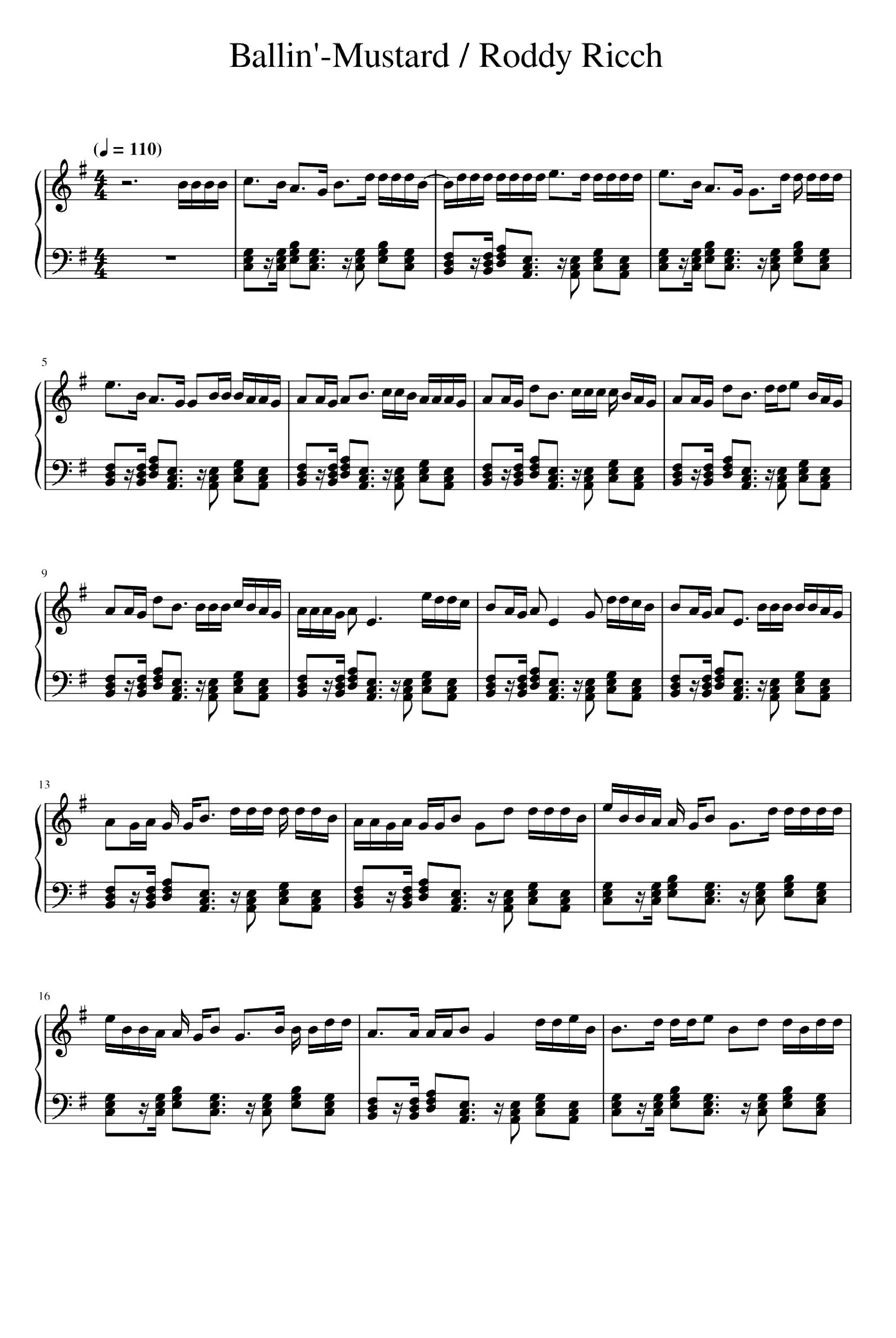 Ballin' (arr. Mustard Feat. Roddy Ricch) por Mustard Feat. Roddy Ricch ...