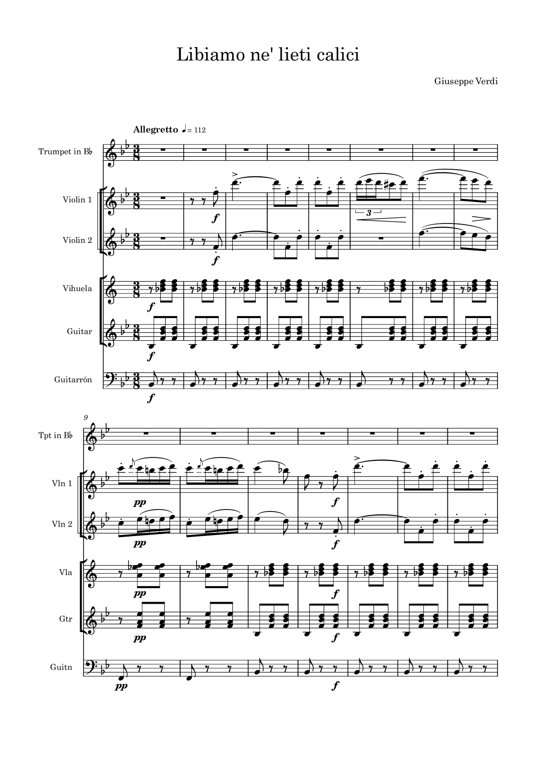 Libiamo ne' lieti calici (Arr. for Mariachi) (arr. Juan Carlos Felix ...